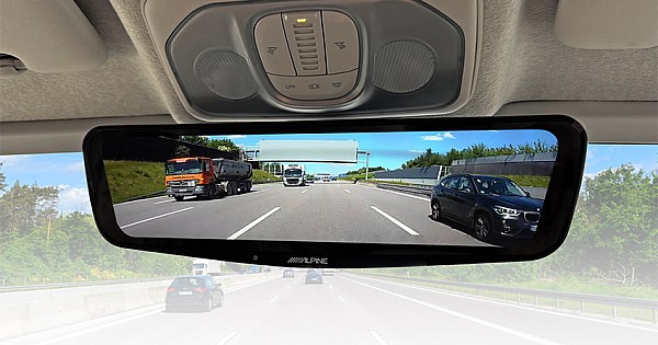 Alpine DME-R1200 Digital Rear Mirror Kit for Fiat Ducato Motorhomes and ...