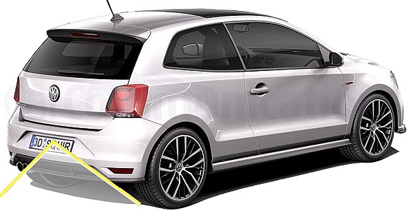 Volkswagen Original Rear Emblem Camera KIT for New Polo 6C + Adapter