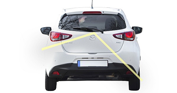 Mazda 2 Reversing Rear View Camera Kit With Guidelines