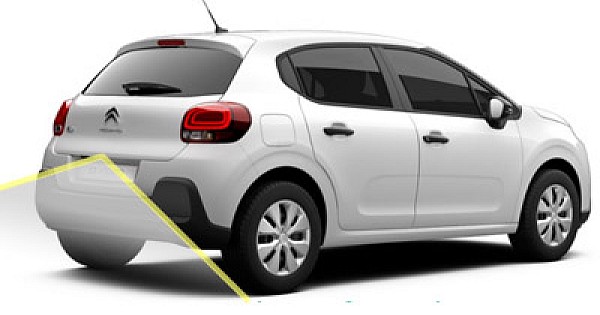 Citroen C3 2017+ Reversing Rear View Camera Kit with Moving Guidelines