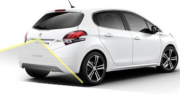 Peugeot 208 Car Reverse Rear View Camera Kit with Guidelines