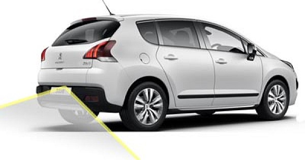 Peugeot 3008 Car Reverse Rear View Camera Kit with Guidelines