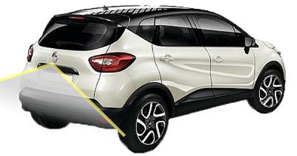 Renault Captur Reversing Rear View Camera Kit for Media Nav Radio