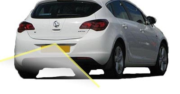 Vauxhall Astra K Reversing Rear View Camera Kit with Guidelines