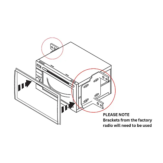 Nissan Double DIN Car Stereo Fascia Adapter Finishing Trim Panel - 50-790