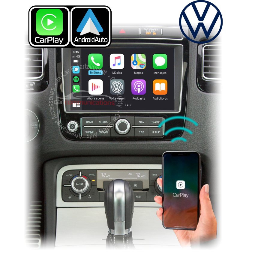 Volkswagen Touareg RCD850 RNS850 Wireless Apple CarPlay / Android Auto Interface