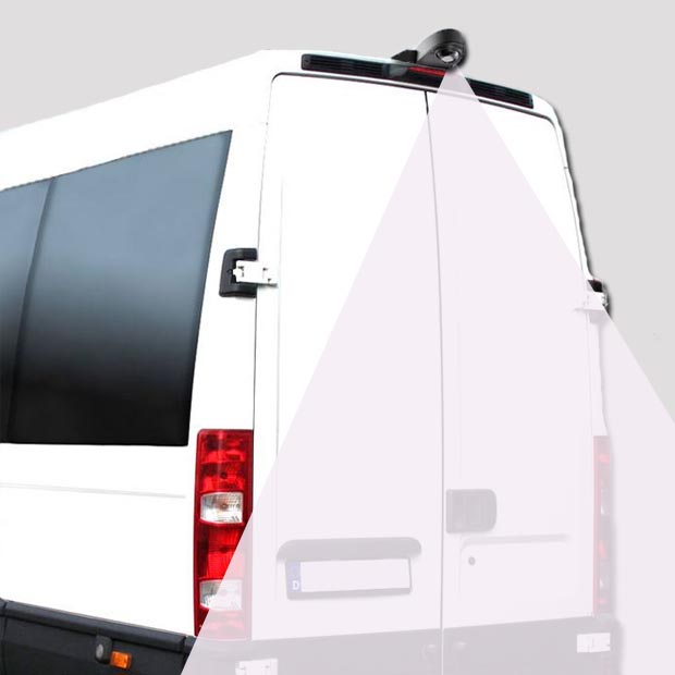 Black Over Hanging Reversing Camera Kit for Vans