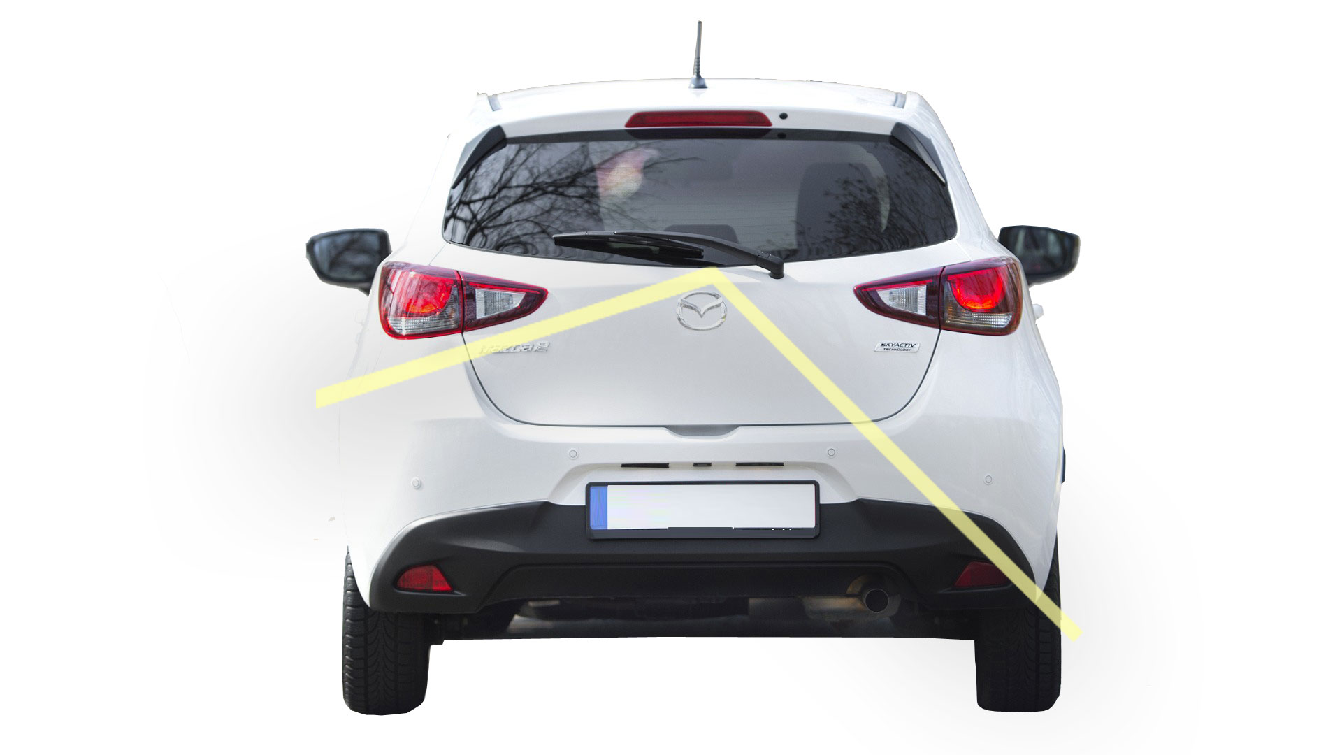 Mazda 2 Reversing Rear View Camera Kit With Guidelines