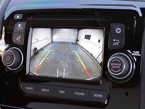 Fiat 500 Reversing Camera Kit with Guidelines for 5" Uconnect