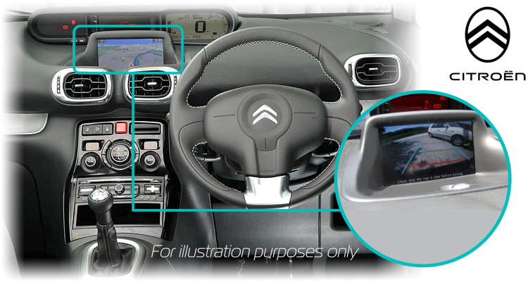 Citroen C3 Picasso Reversing Rear View Camera Kit - SMEG System