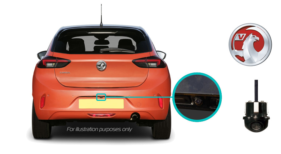 Vauxhall Corsa Reversing Rear View Camera Kit with Guidelines - 2020 >