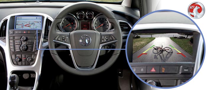 Vauxhall Astra Reversing Rear View Camera Kit with Guidelines