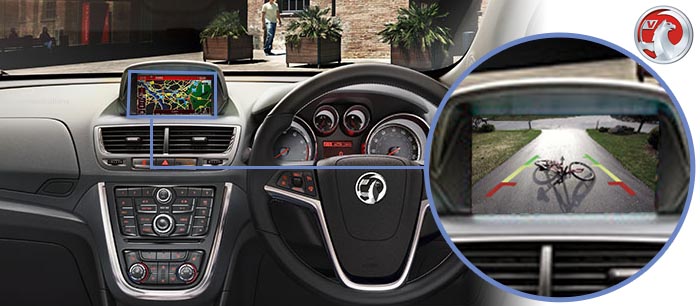 Vauxhall Mokka Reversing Rear View Camera Kit with Guidelines